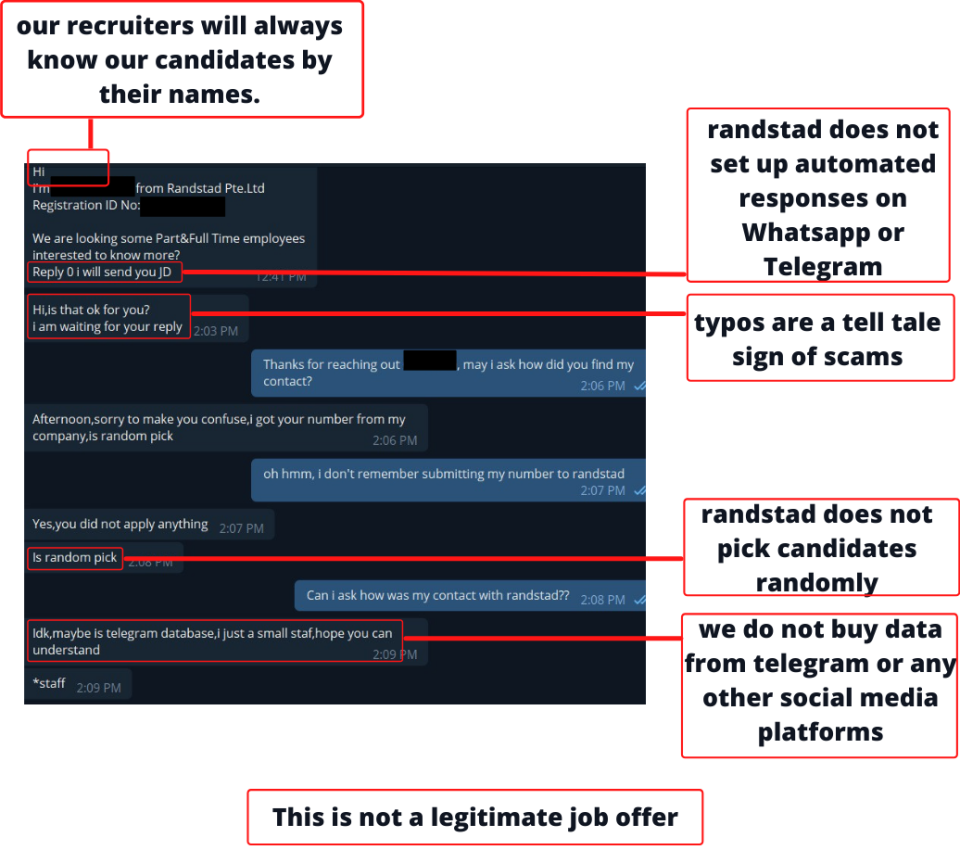 Scammers Impersonating Randstad Employees on Telegram | Randstad Singapore